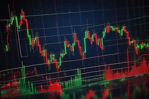 Premium Photo Technical Price Graph And Indicator Red And Green
