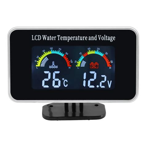 Waterproof LCD Digital Car Truck Voltmeter Water Temp Gauge Temperature