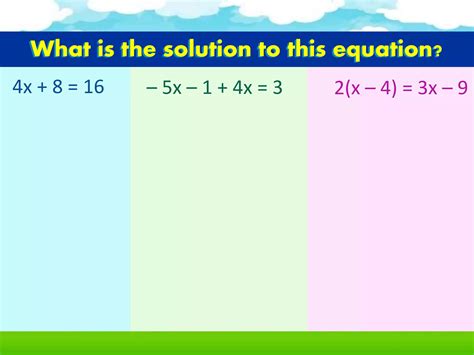 Solving Linear Equations Grade 8 Mathematics Ppt