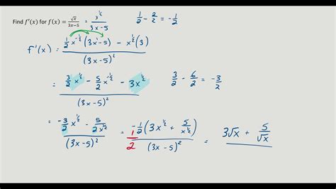 Quotient Rule Derivatives Youtube