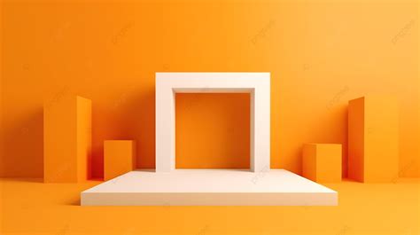 제품 디스플레이 배경 그림을 위해 주황색 방에 있는 큐브 받침대의 3d 렌더링 오렌지 디자인 오렌지 배경 오렌지 추상 배경 일러스트 및 사진 무료 다운로드 Pngtree