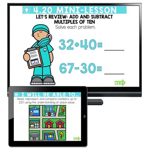 Lucky To Learn Math 1st Grade Lesson 420 Place Value Review Teaching Slides Lucky