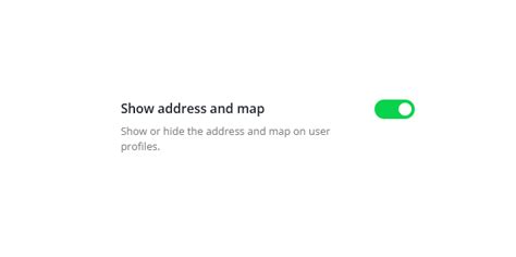 Show Hide Address And Map Product Updates