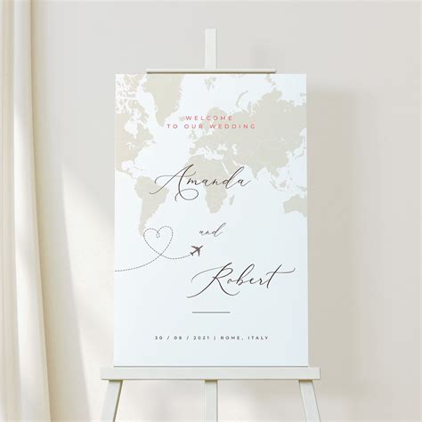 Sofia Travel Themed Wedding Welcome Sign Artofit