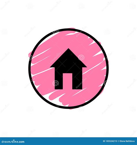 House Button Icon Stock Vector Illustration Of Real 105534215