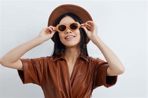 Woman Hair Fashion Model Sunglasses Asian Glamour Portrait Beige Beauty