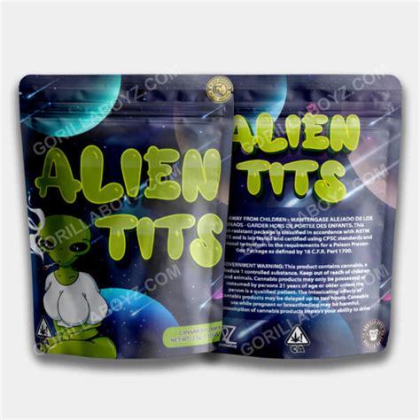 Alien Tits Mylar Bag 3 5 Grams Gorilla Babez Inc