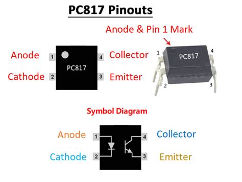Pc817 Pinout Featuresparameters2d Dimensionapplication And Examples