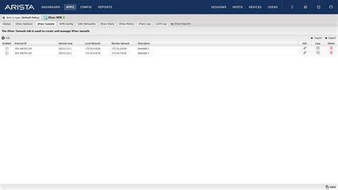 IPsec VPN Edge Threat Management Arista