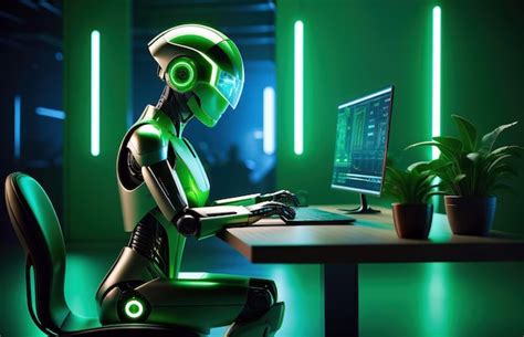 Premium Photo 3d Render Of A Robotic Worker