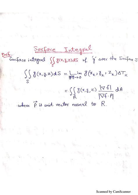 Solution Surface Integrals Studypool