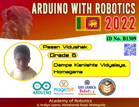 Pasan Vidushakarduinoroboticsb13l1 Copy Sri Lanka Robotics Education