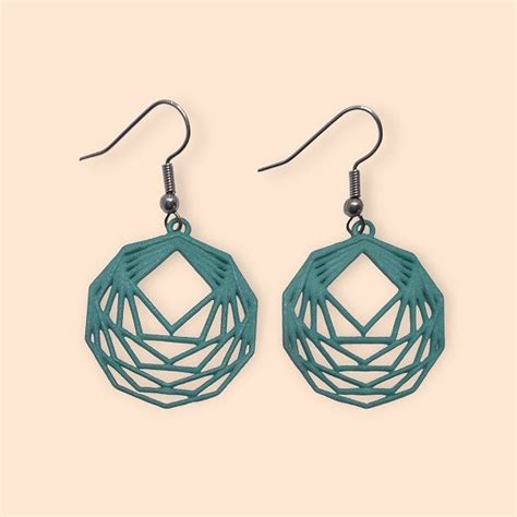 Nested Polygons Science Earrings And Necklaces Chemistry Jewellery