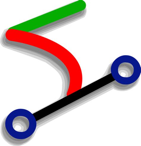 Vector de la curva de Bézier colorUL dibujo Vectores de dominio público