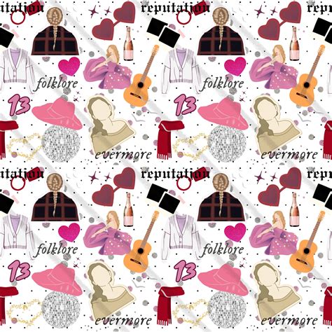 Taylor Swift Seamless File Paper Digital Pattern Fabric Printing File