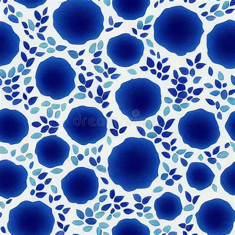 Ai Generated Blue And White Repetitive Pattern For Backgrounds And