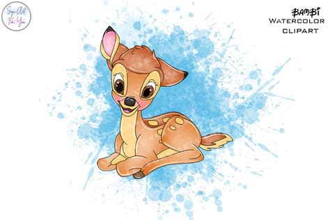 Bambi Clipart Bambi Png Watercolor Bambi Clipart Thumper Bambi