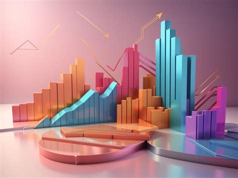 Premium Photo Navigating Trends 3d Chart And Trend Graph With Data Analysis In Finance
