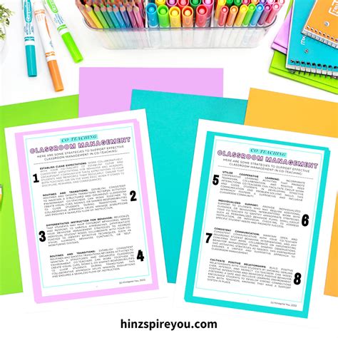 Co Teaching Classroom Management Guide Hinzspire You