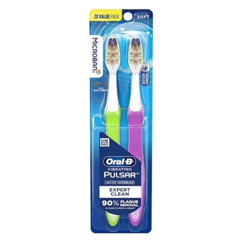 Oral B Pulsar Soft Brush 2pk Gentle Pulsations For Healthier Teeth