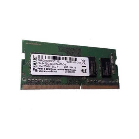 MEMÓRIA NOTEBOOK SMART GB DDR