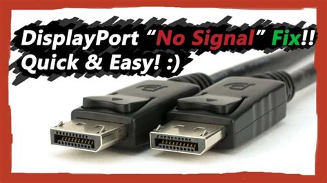 What Does Displayport No Signal Mean