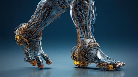 Premium Ai Image Robotic Model Of Leg Foot