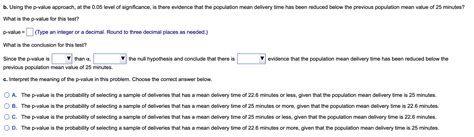 Solved A Using The Critical Value Approach At The 0 05