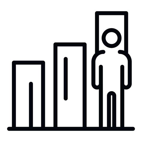Career Growth Chart Icon Outline Style 15373967 Vector Art At Vecteezy