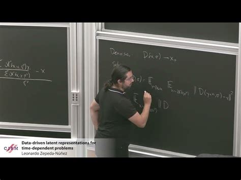Free Video Data Driven Latent Representations For Time Dependent Problems Lecture 3 From