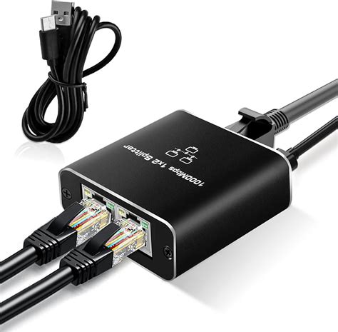 Ethernet Splitter 1 To 2 Out 100mbps Internet Splitter