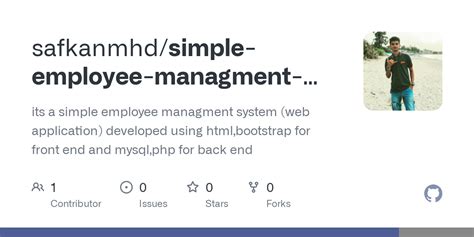 Github Safkanmhdsimple Employee Managment System Test Its A Simple Employee Managment System
