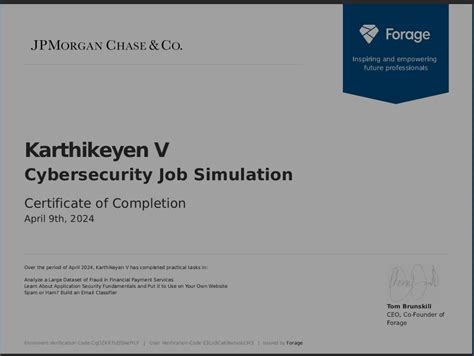 Finished Cyber Security Job Simulation At Jp Morgan Karthikeyan V Posted On The Topic Linkedin