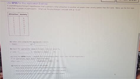 Solved Use Spss For This Application Exercise A Counseling