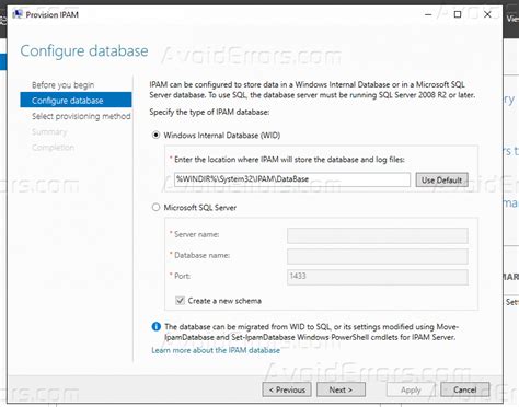 Install And Configure IPAM Windows Server AvoidErrors