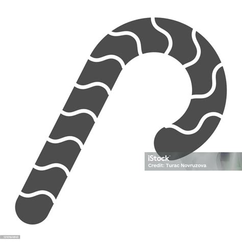 사탕 솔리드 아이콘입니다 나선형 기호와 크리스마스 사탕 지팡이 흰색 배경에 문말 스타일의 그림 모바일 컨셉 및 웹 디자인에 대한 휴일 항목 기호입니다 벡터 그래픽 검은색에