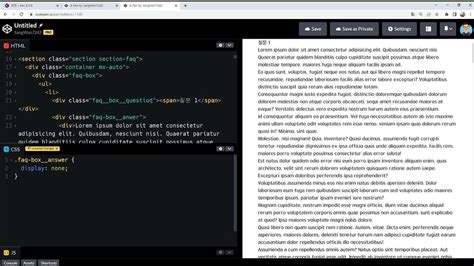 2022 07 28 자바스크립트와 제이쿼리 기초 67강 아코디언2 구현 기본 디자인 Youtube