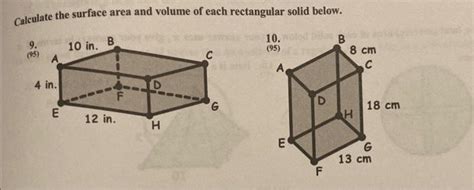 Solved Calculate The Surface Area And Volume Of Each Chegg