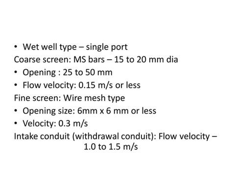 Part Ii Intake Structures Pdf Science