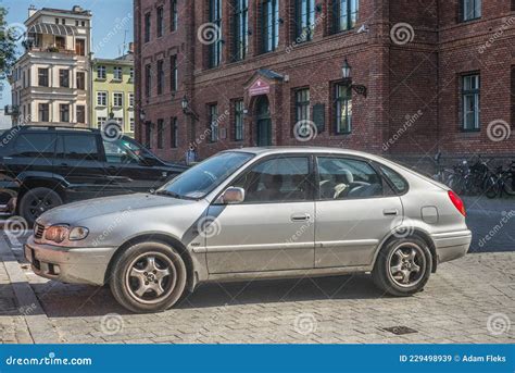 Old Compact Car Toyota Corolla Parked Editorial Stock Image Image Of