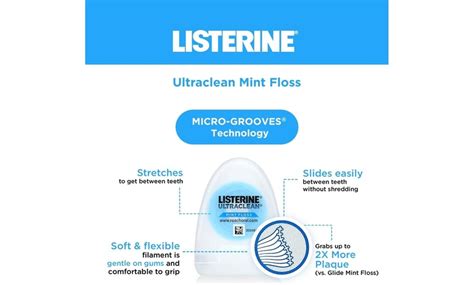 Up To 29 Off On Listerine Ultraclean Waxed De Groupon Goods