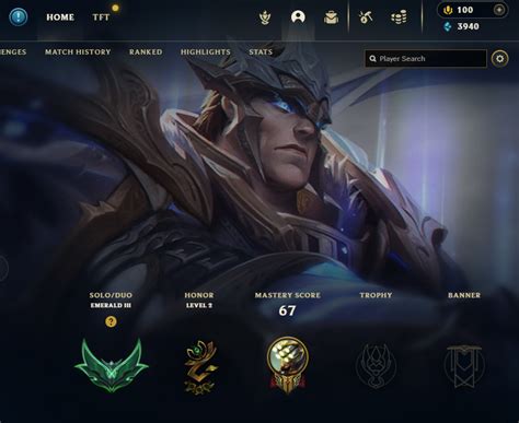 EUW S14 EMERLARD 3 40LP PER WIN Handlvl SKINS For Main Top POSSIBLE