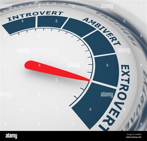Extrovert Ambivert And Introvert Concept Human Psychology Level