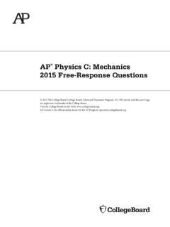 AP Physics C Mechanics 2015 Free Response Questions Ap Physics C Mechanics 2015 Free Response