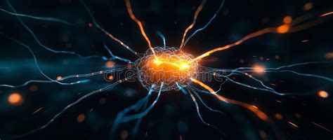 Abstract Neural Network Illustration With Glowing Connections And