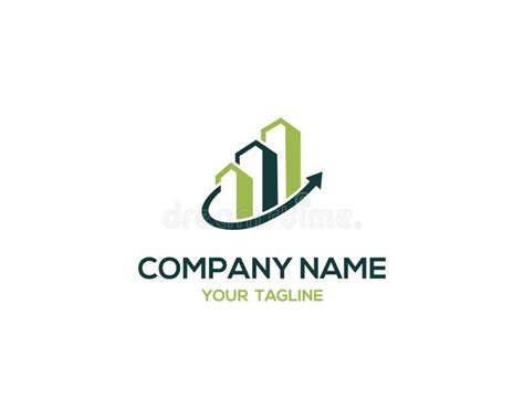 Real Estate And Property Arrow Symbol Icon Logo Stock Vector