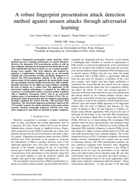 Pdf Adversarial Learning For Fingerprint Pad