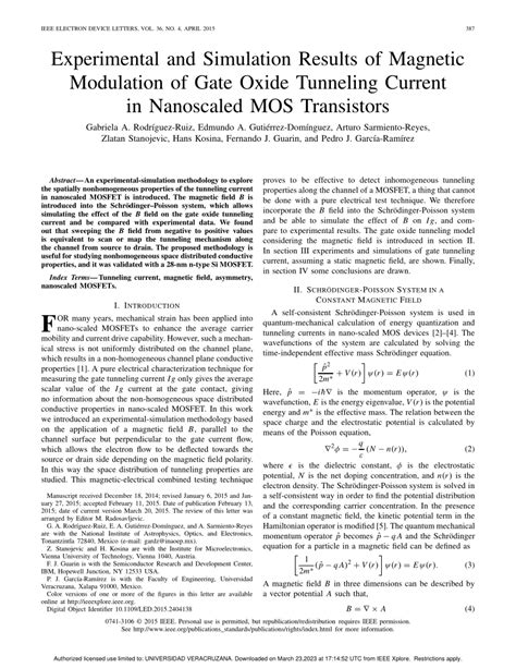 Pdf Experimental And Simulation Results Of Magnetic Modulation Of