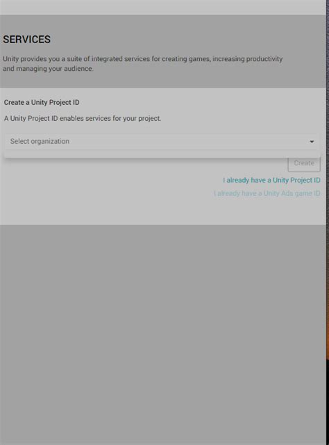 Cant Select Organization In Unity Services Tab Unity Engine Unity