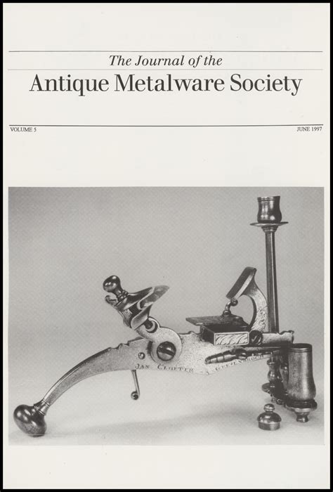 Ams 1997 Cover Antique Metalware Society
